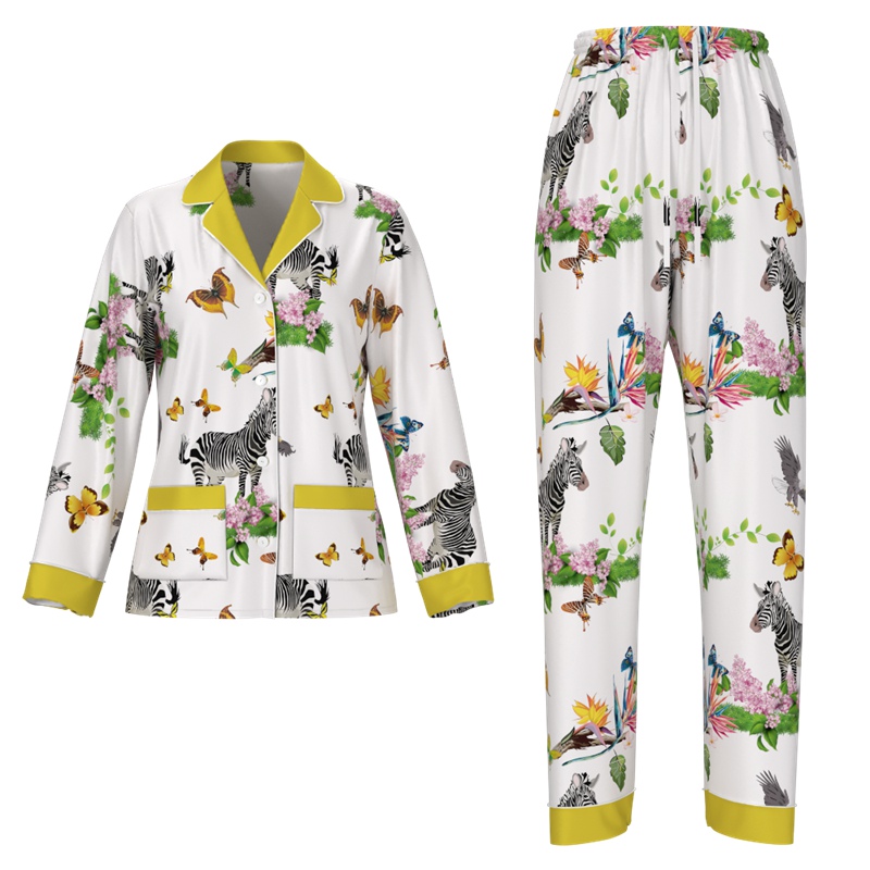 Silk Zebra Pajamas