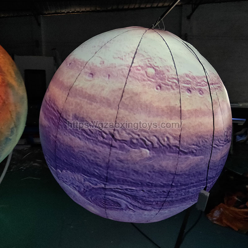 Giant LED Lighting Hanging Decoration Inflatable Moon Planet Balloon ...