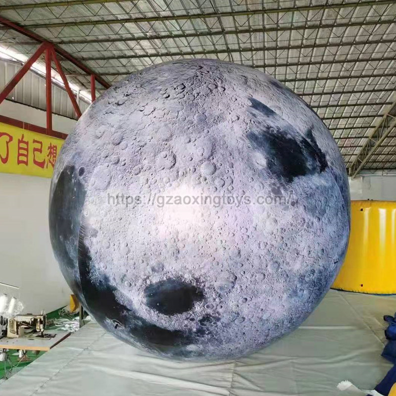 Giant LED Lighting Hanging Decoration Inflatable Moon Planet Balloon ...
