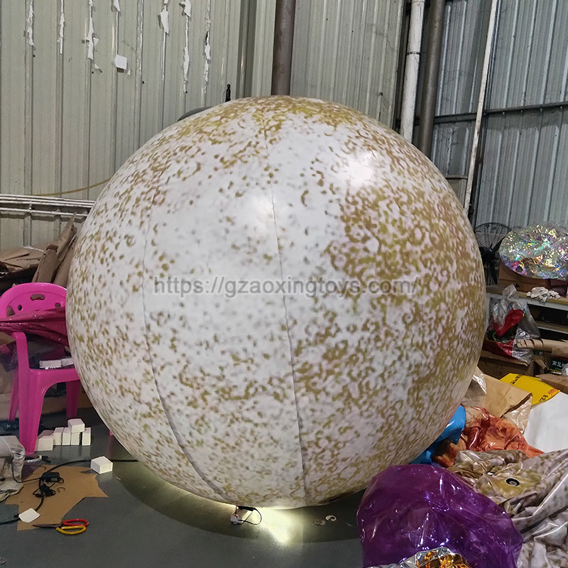 Giant LED Lighting Hanging Decoration Inflatable Moon Planet Balloon ...