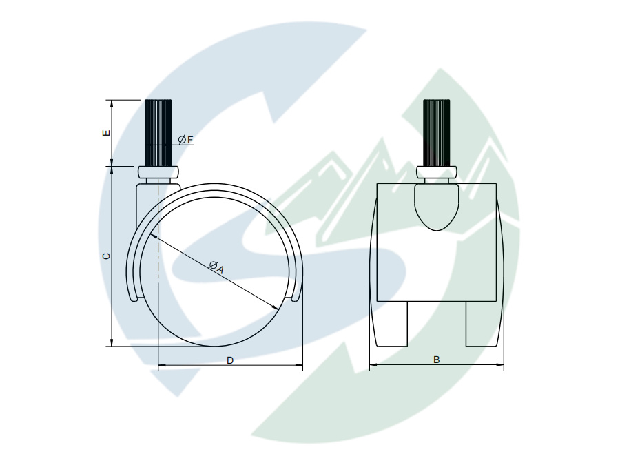 Polyolefin Furniture Twin Caster-Straight Grain | Caster-HY ENVIROTECH