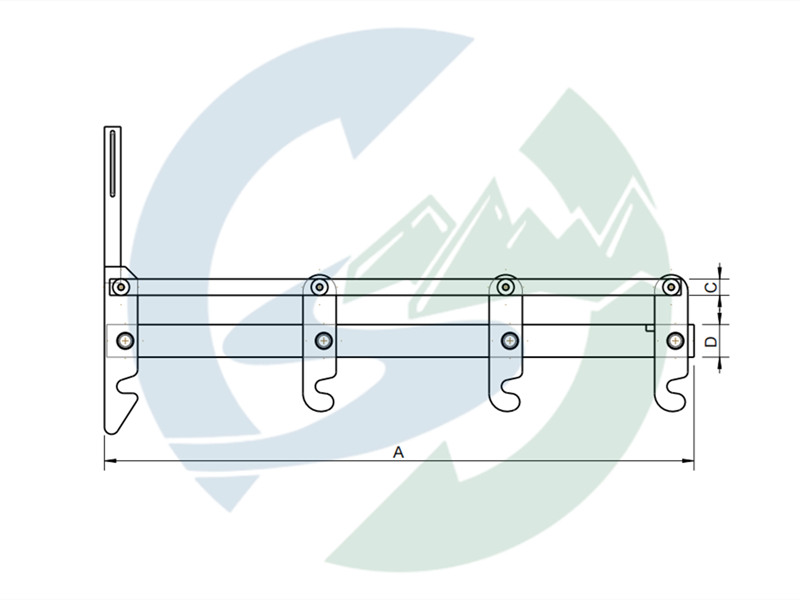 72" Door Latch For 30-40 Yard Container | Roll Off Dumpster Parts-HY ...
