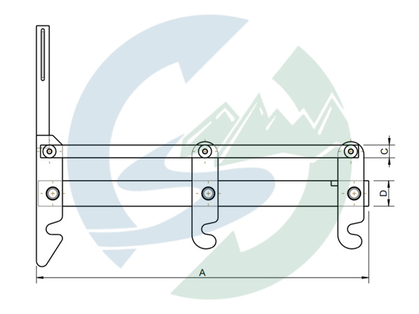 52" Door Latch For 20-30 Yard Container | Roll Off Dumpster Parts-HY ...