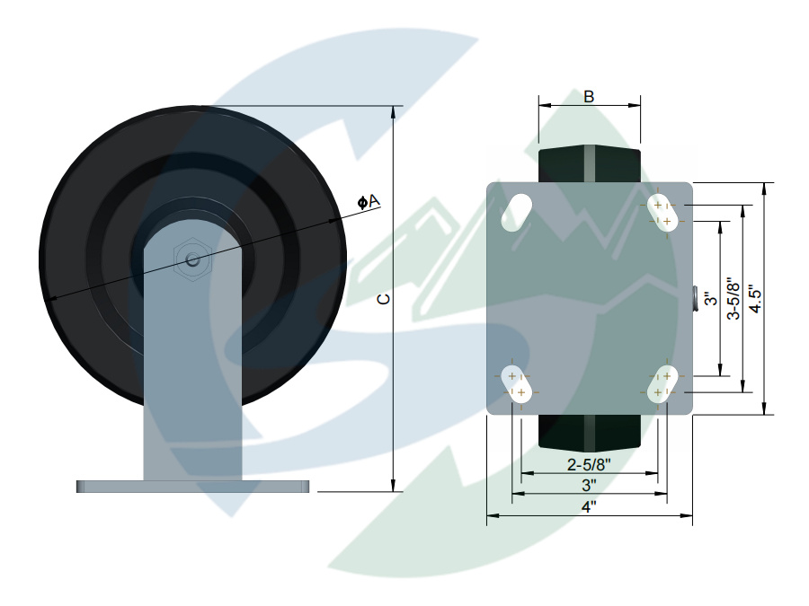 Dumpster Phenolic Resin Caster | HY ENVIROTECH