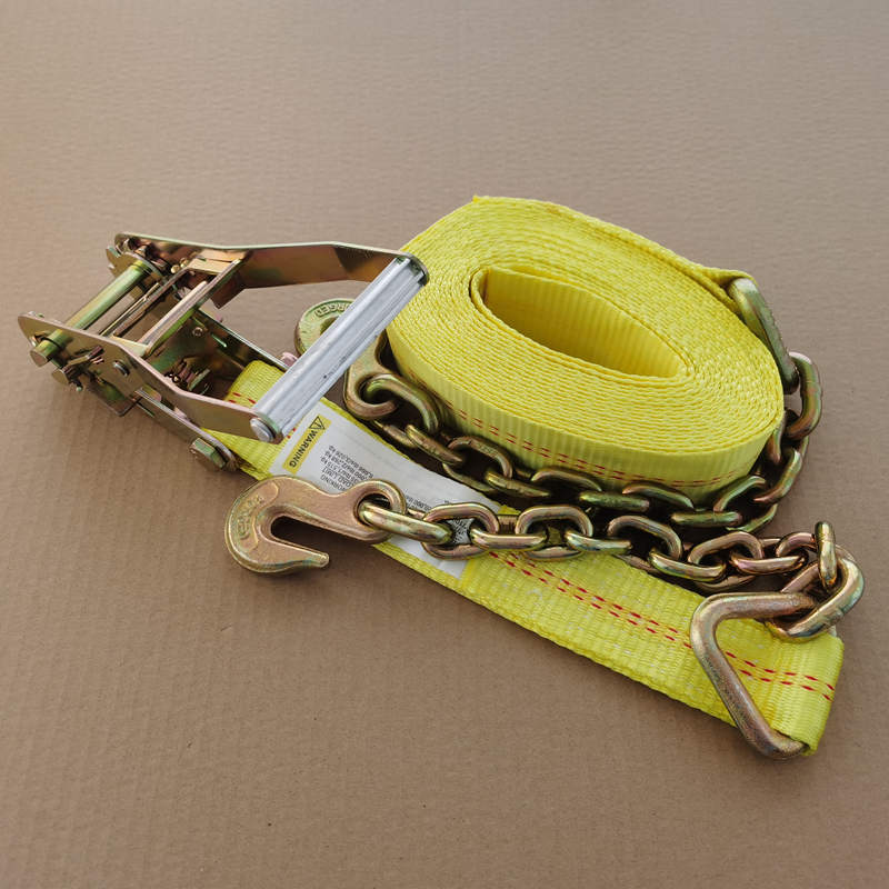 Ratchet Strap with Chain Hook | Roll Off Hoist Parts-HY ENVIROTECH