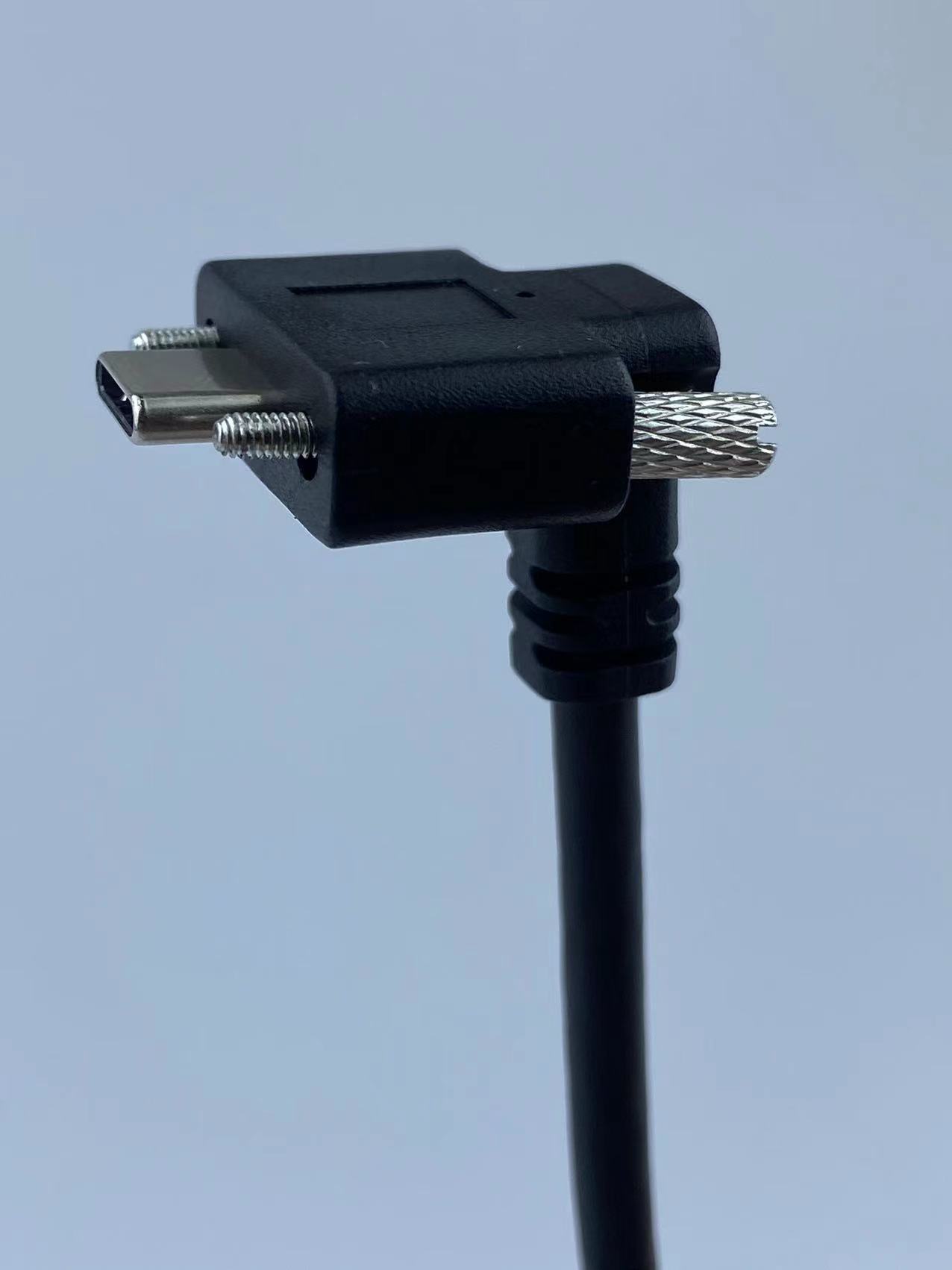 Lodalink USB-C 3.1 Gen2 down Angled Male to Male Screw Lock Cable 10GB ...