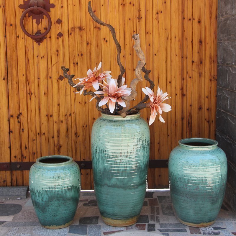 HIGH temperature fired porcelain luxury large outdoor decorative vases ...