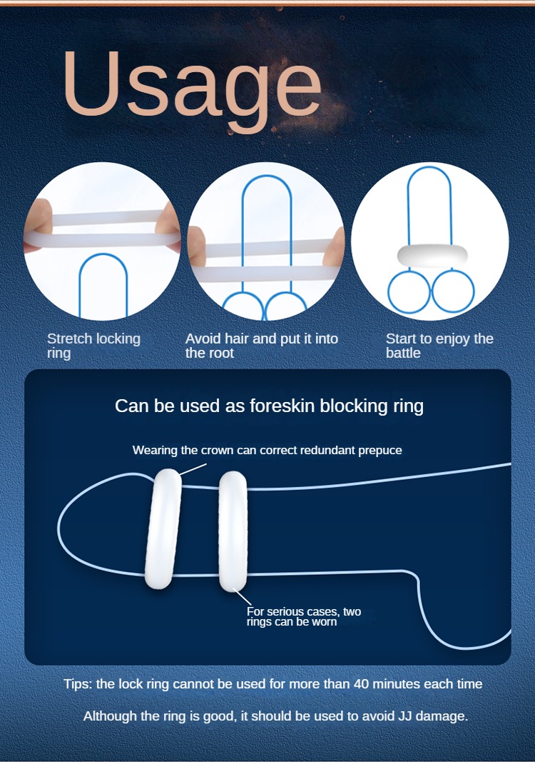 DMM - Energy Man Physical Delay Design Male Sperm Locking Ring