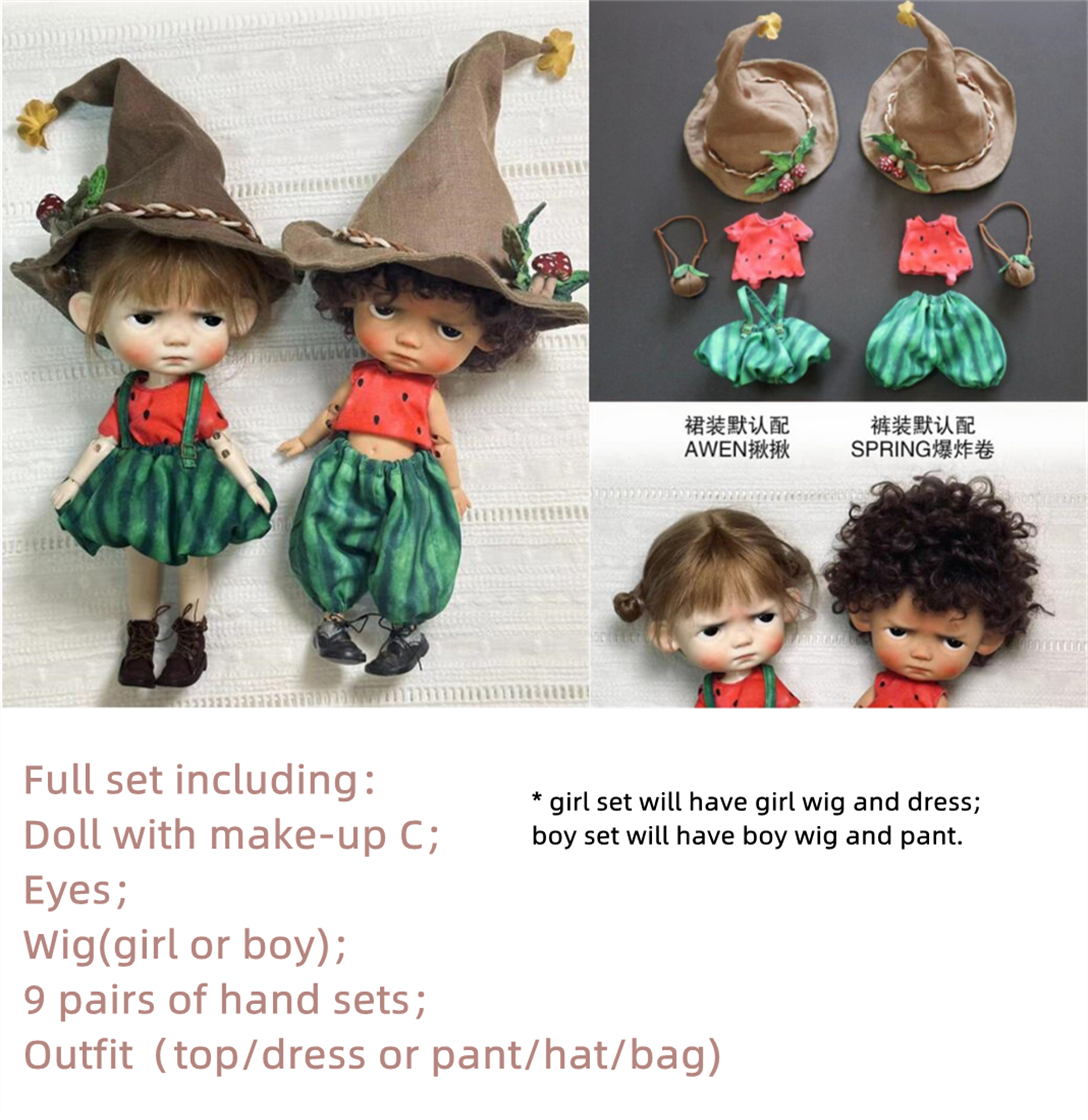 Full set NiuNiu TuDou H.minor doll