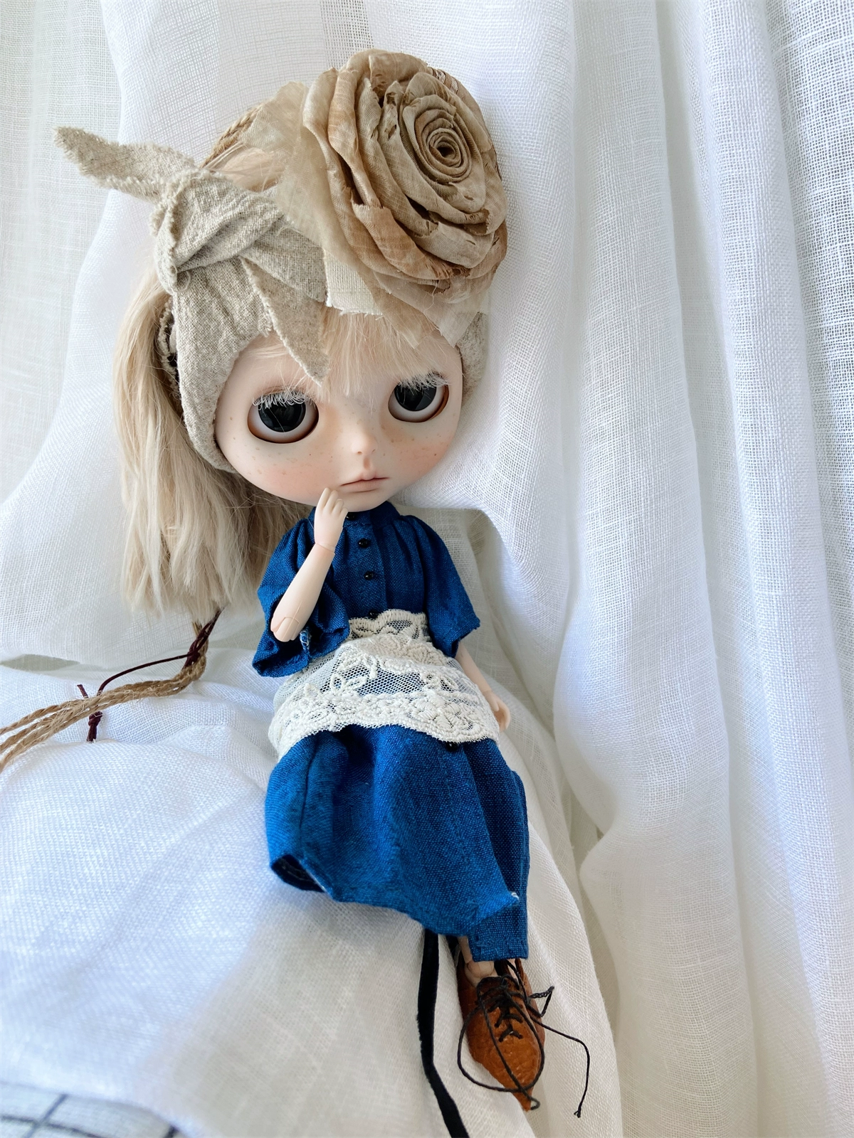Lace stitched dress bjd blythe Coke's doll clothes pre-order outfit