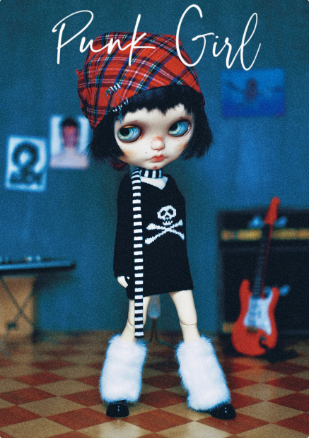 Punk&Rock bjd Blythe One-seven 's doll clothes pre-order outfit
