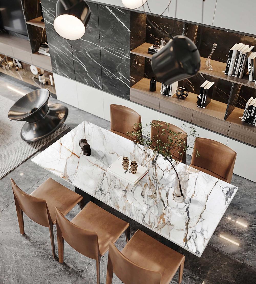 Caracata gold Sintered stone big slab Making countertop kitchen islands ...