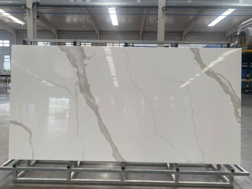 White Porcelain slabs large format tiles countertops walls floors ...