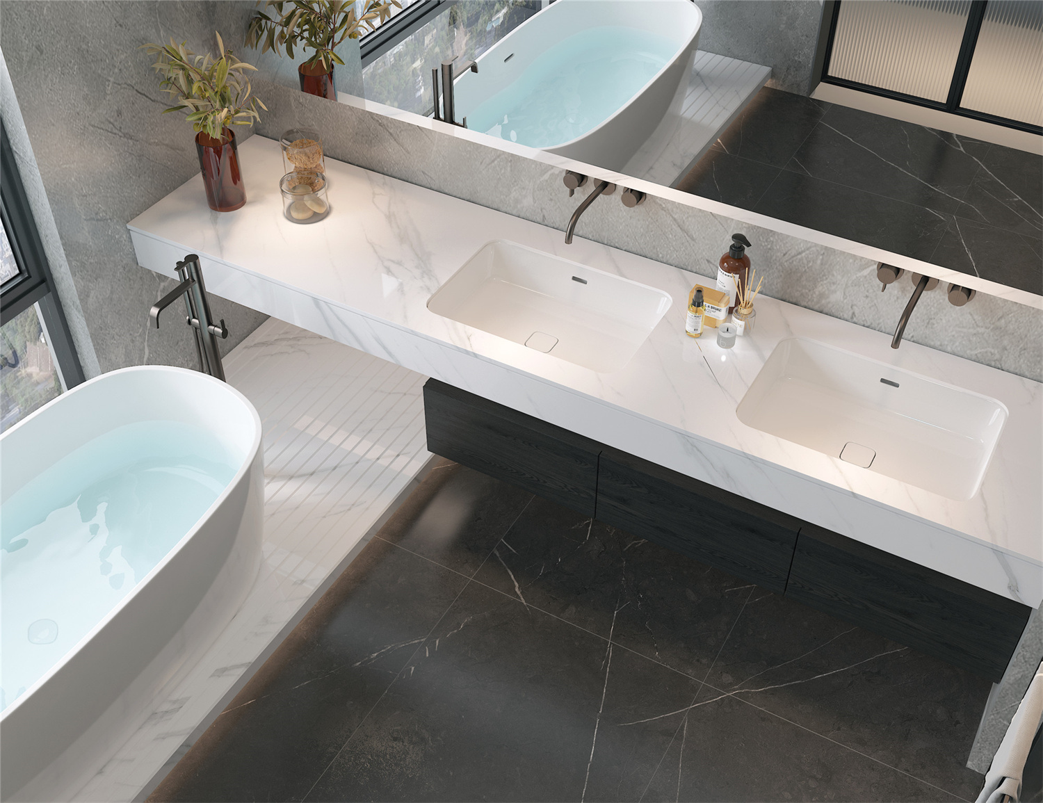DiTuo Full Body Large format ceramic tiles porcelain countertop ...