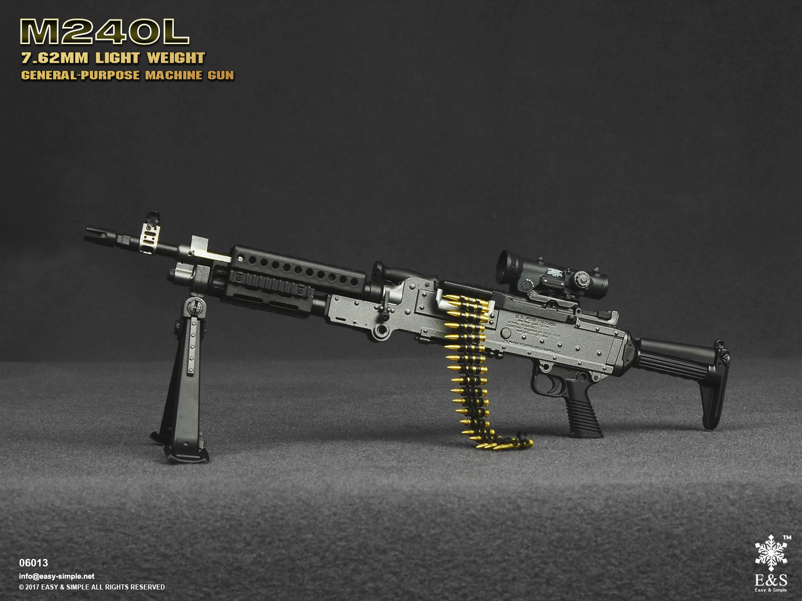 Easy&Simple 06013 M240L 7.62mm Light Weight General Purpose Machine Gun