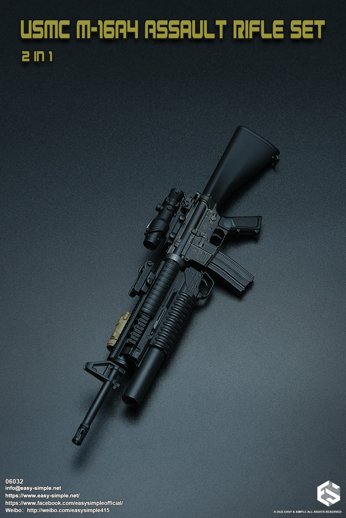 Easy&Simple 06032 USMC M16A4 Assault Rifle Set 2 in 1