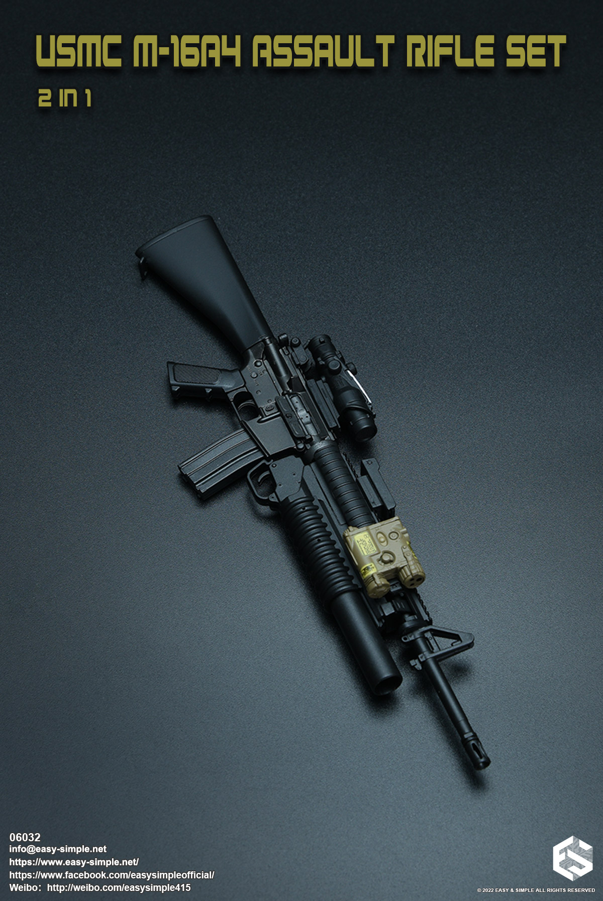 Easy&Simple 06032 USMC M16A4 Assault Rifle Set 2 in 1