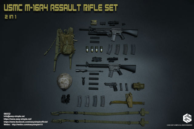 Easy&Simple 06032 USMC M16A4 Assault Rifle Set 2 in 1