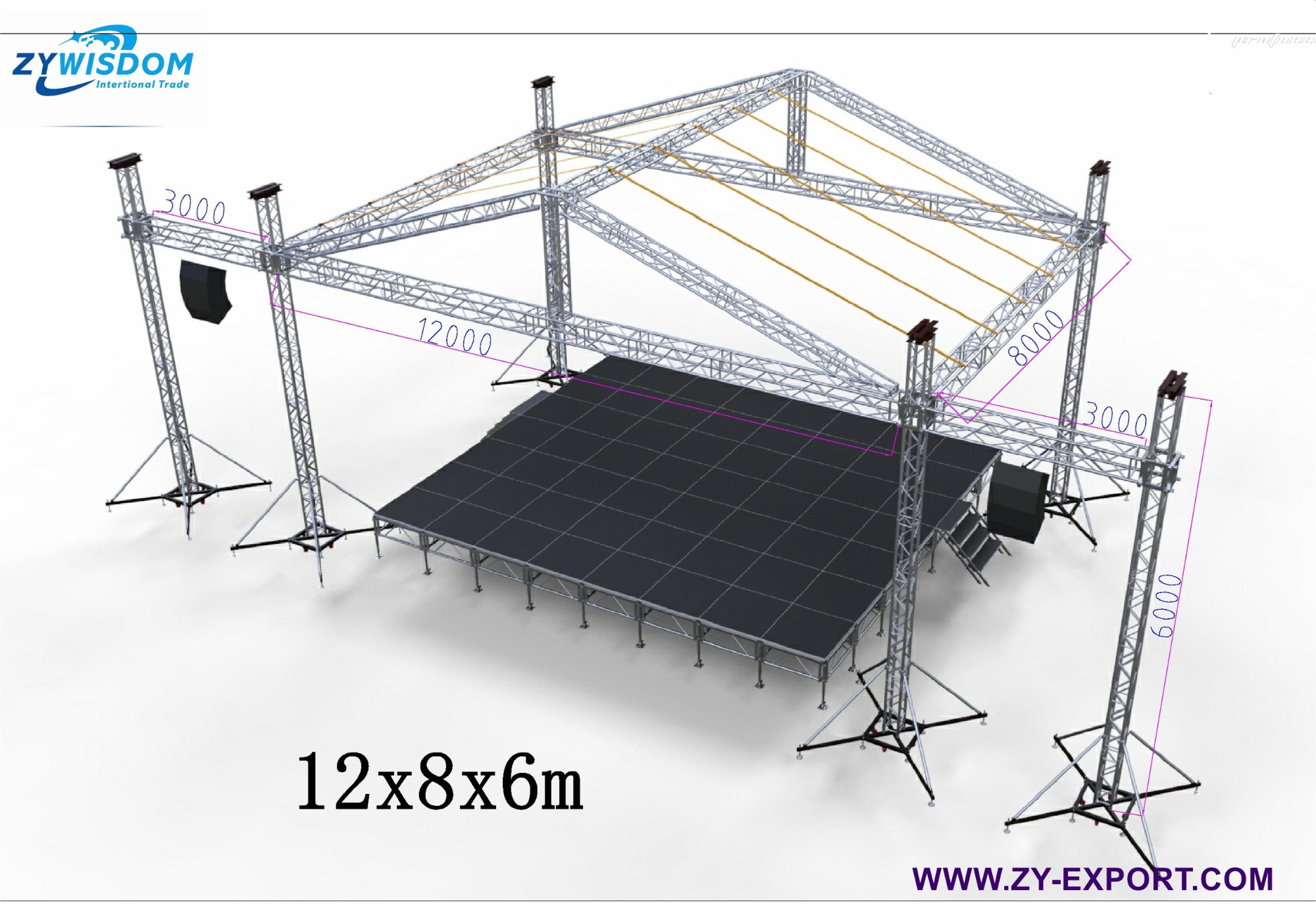 Events customzied stage and truss