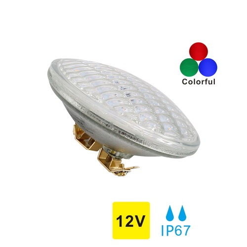 Glass LED PAR36 reflector lamp bulb, low voltage input, waterproof and ...