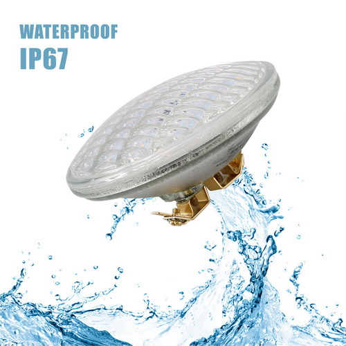 Glass LED PAR36 reflector lamp bulb, low voltage input, waterproof and ...