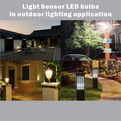 Light sensor LED A60/A19 light bulb with E26/E27 lamp base, AC100V-240V ...