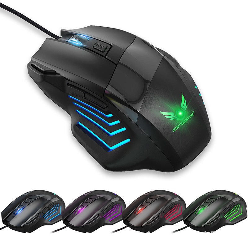 1PC G200 Wired Gaming Mouse LED 2400 DPI USB Ergonomic Computer Mouse ...