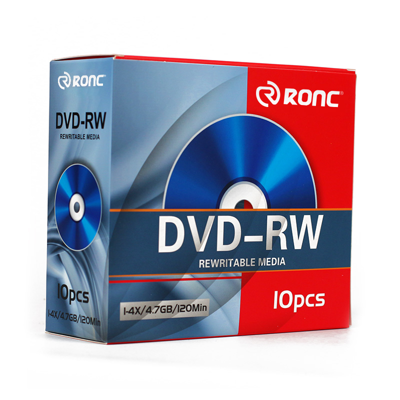 50 Pack RONC Blank DVD+RW 4X 4.7GB 120Min Branded Logo Rewritable DVD ...