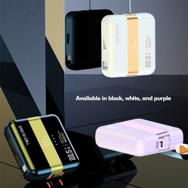 2-in-1 Magnetic Detachable Power Bank with 22.5W Super Fast Charging ...