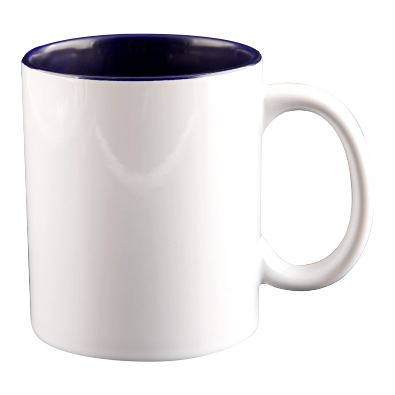 36pack 11oz Ceramic Black White Sublimation Mug Colored Inner with Handle