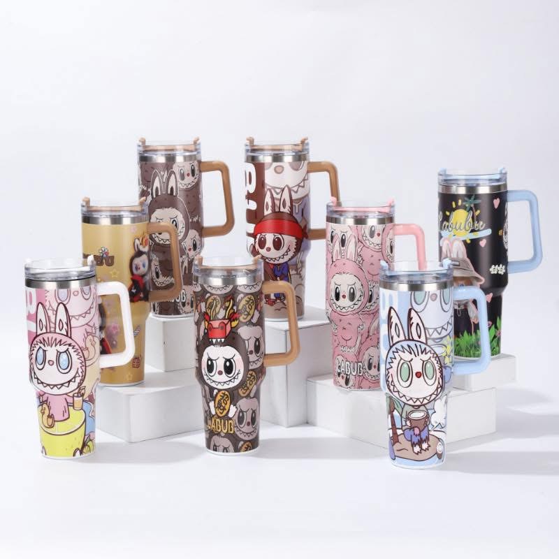 China Warehouse 15pack Labubu 40oz mugs H2.0 with color box