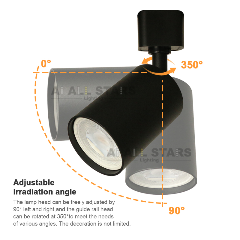 led track light fixture housing,LED Track Spot Light Housing