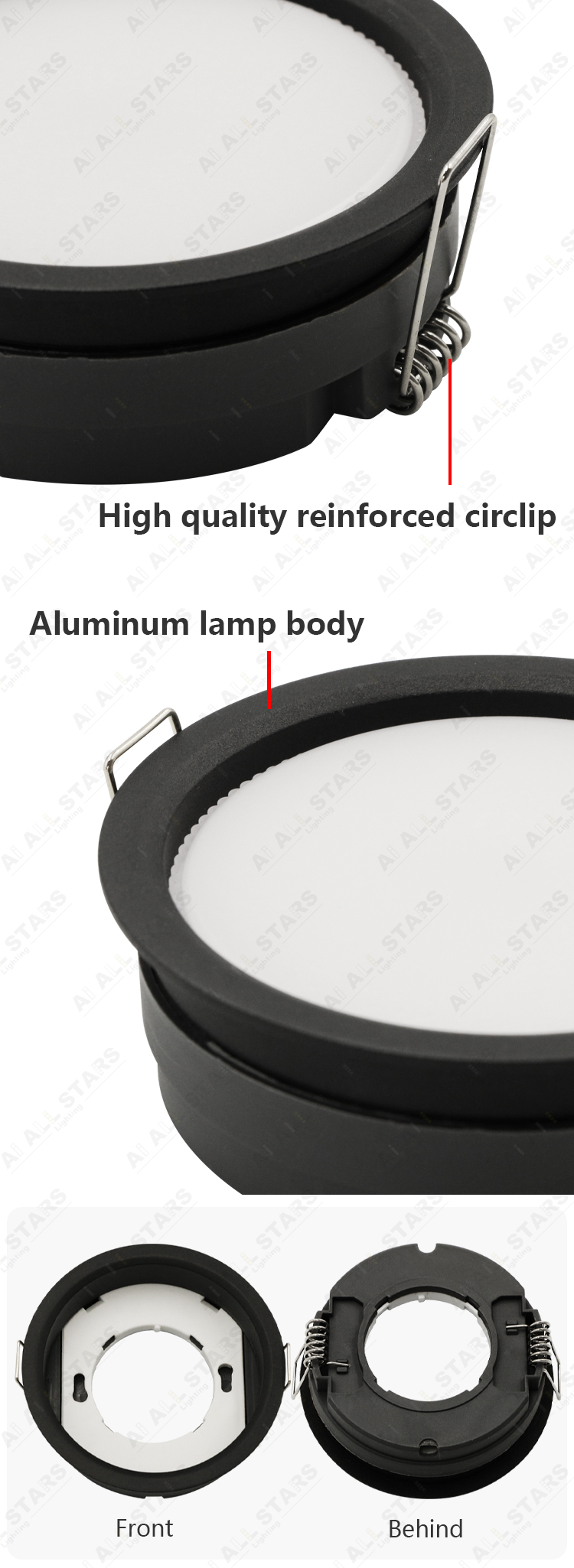 GX53 Fixture Recessed Downlight,LED Down Light Fixture Housing