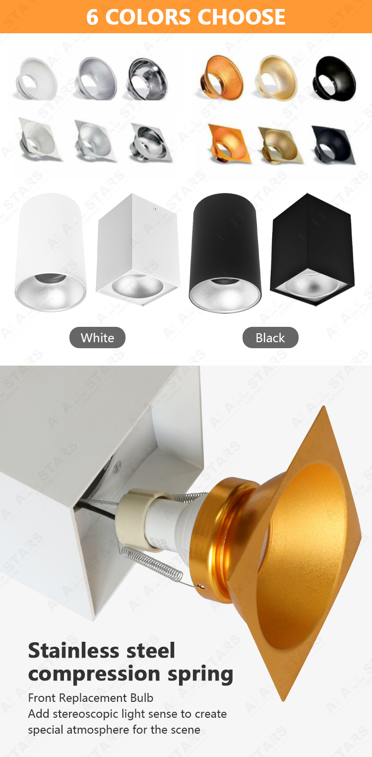 Surface Mount Ceiling Downlight,LED Down Light Fixture Housing