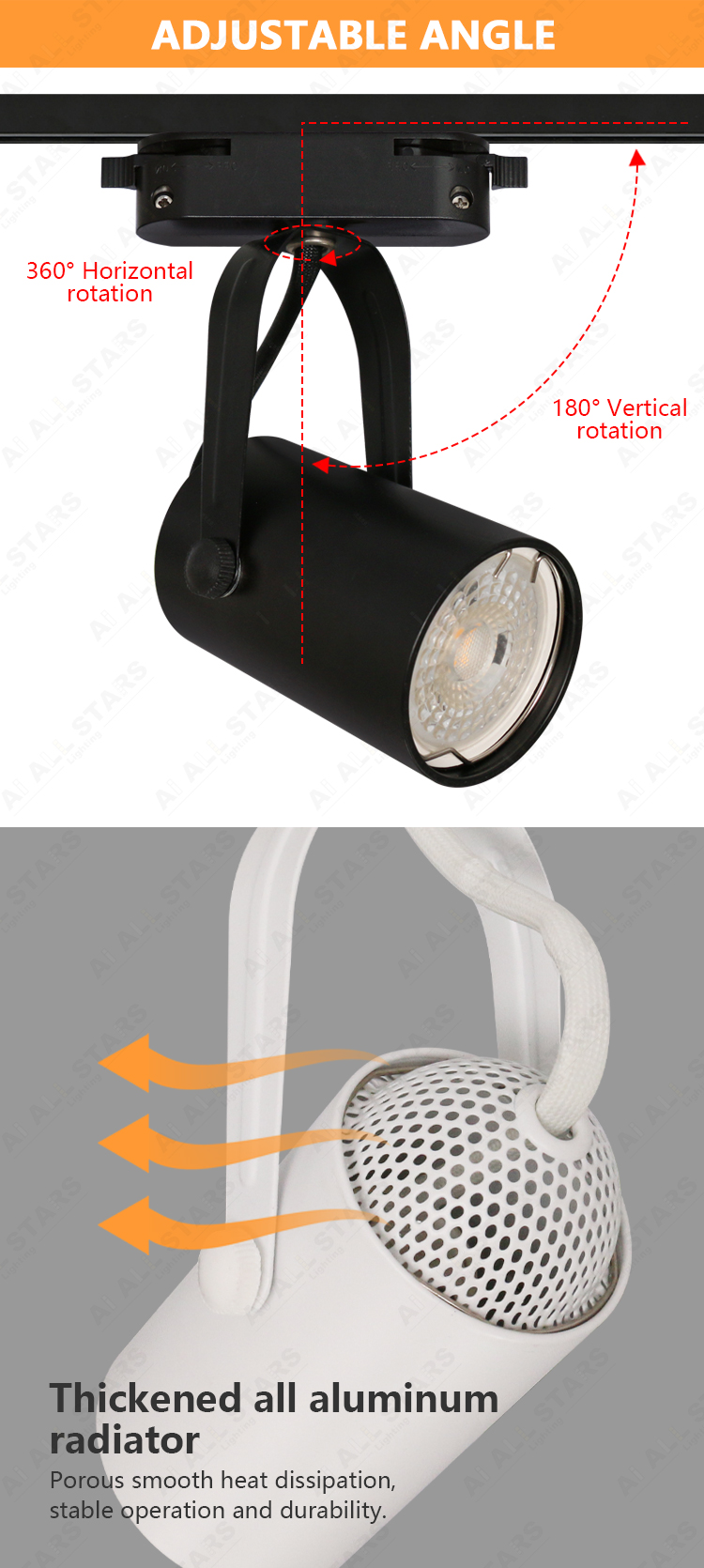 LED Spot Light Fixture Housing,LED Track Spot Light Housing