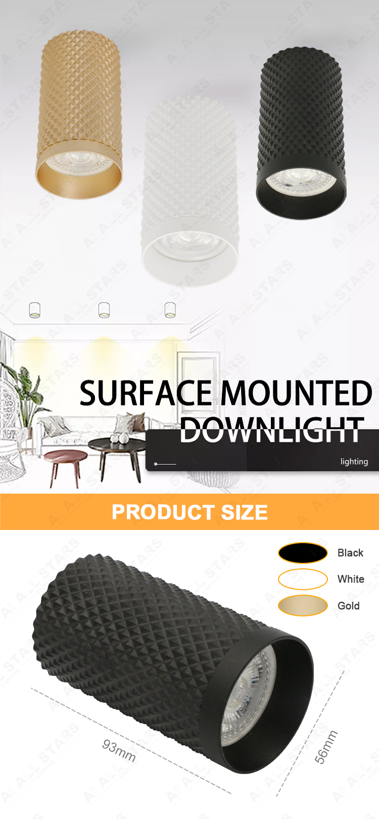 Cylinder Track Lights Fixture,LED Track Spot Light Housing