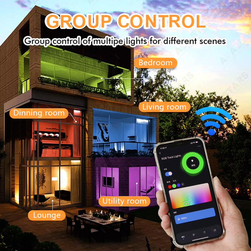 RGB Downlights Smart Home Lights Tuya Voice App Alexa Remote Control ...