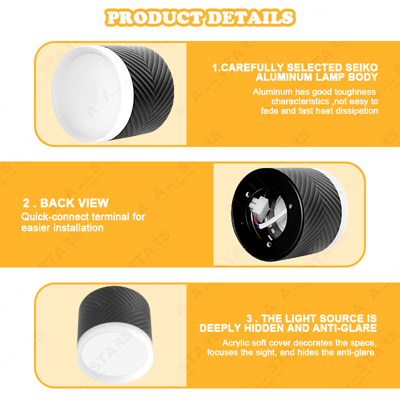 Commercial Indoor Lighting Ceiling LED Lamps Gx 53 Spot Lights Surface ...