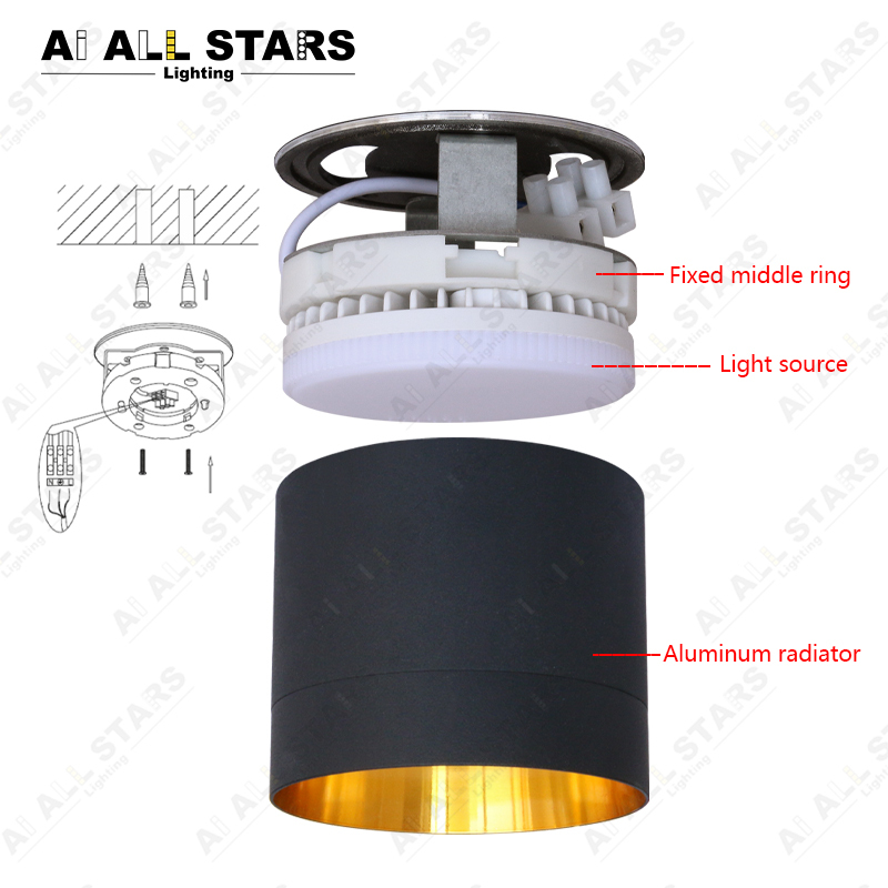 Ceiling Down Light LED Gx53 Lamps Spotlight Fittings Traditional Surface Mounted Housing LED ...