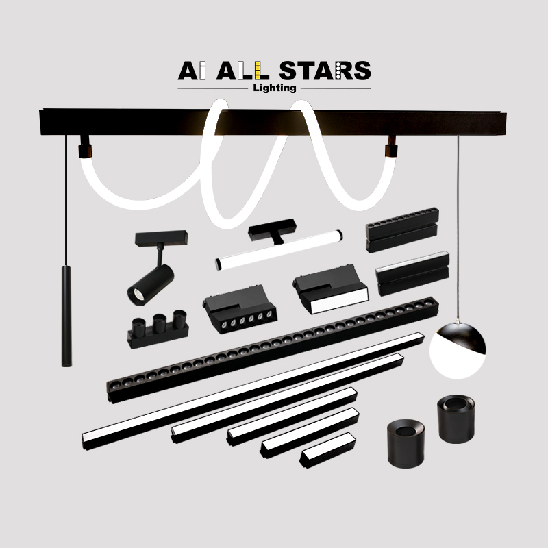 Tuya Wifi APP Control Smart System Ultra Slim Magnet Track Recessed ...