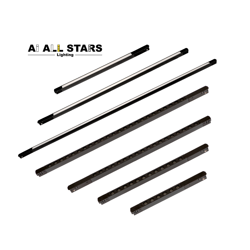 Black White 48v Mini Magnetic Track Light Linear Cob Spotlight Rail ...