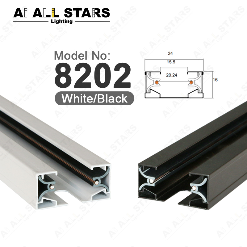 High Quality Modern 1m 1.5m 2m 2 Wires Led Line System Track Light Rail ...