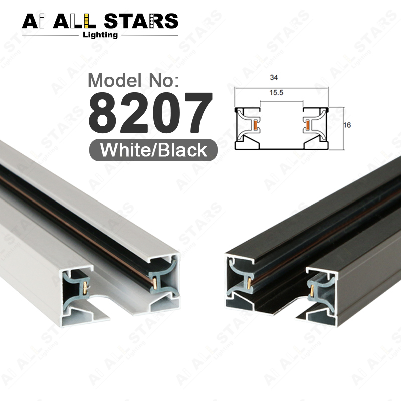 High Quality Modern 1m 1.5m 2m 2 Wires Led Line System Track Light Rail ...