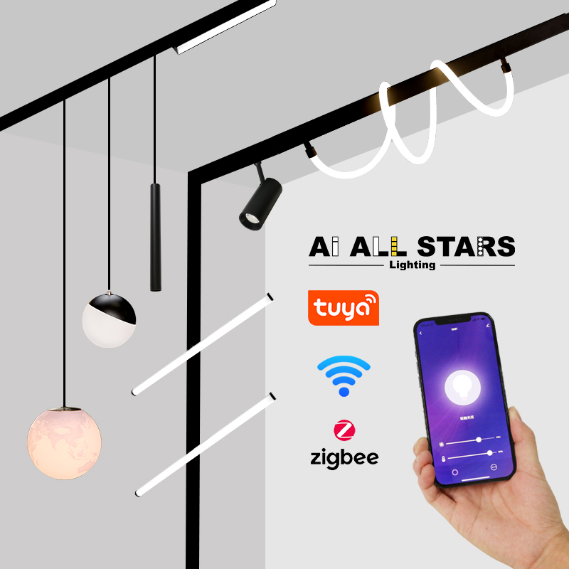 Ultra Thin Linear Tracklights Spot Lamp Smart Dimmable Spotlights 1M 1 ...