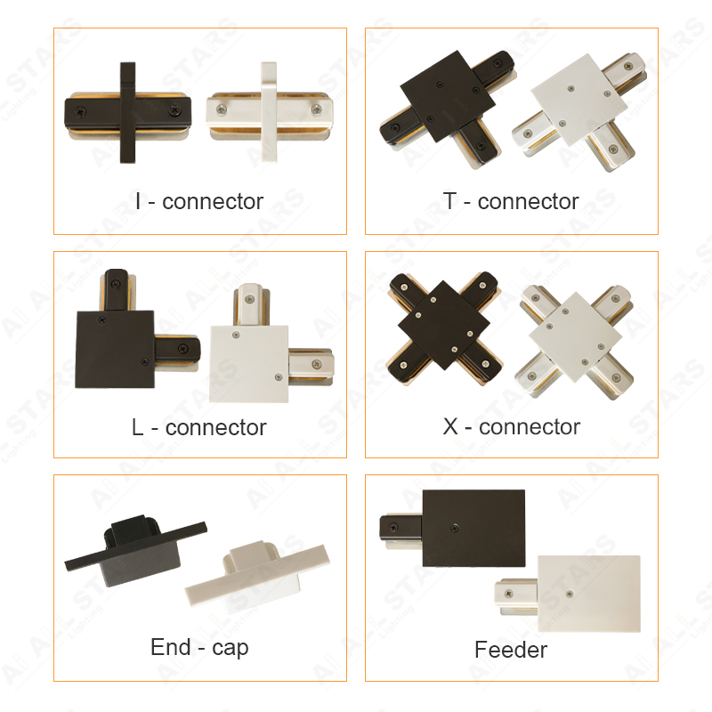 Aluminum Recessed Ceiling Mount 1 Circuits 2 Wires Linear LED Track ...