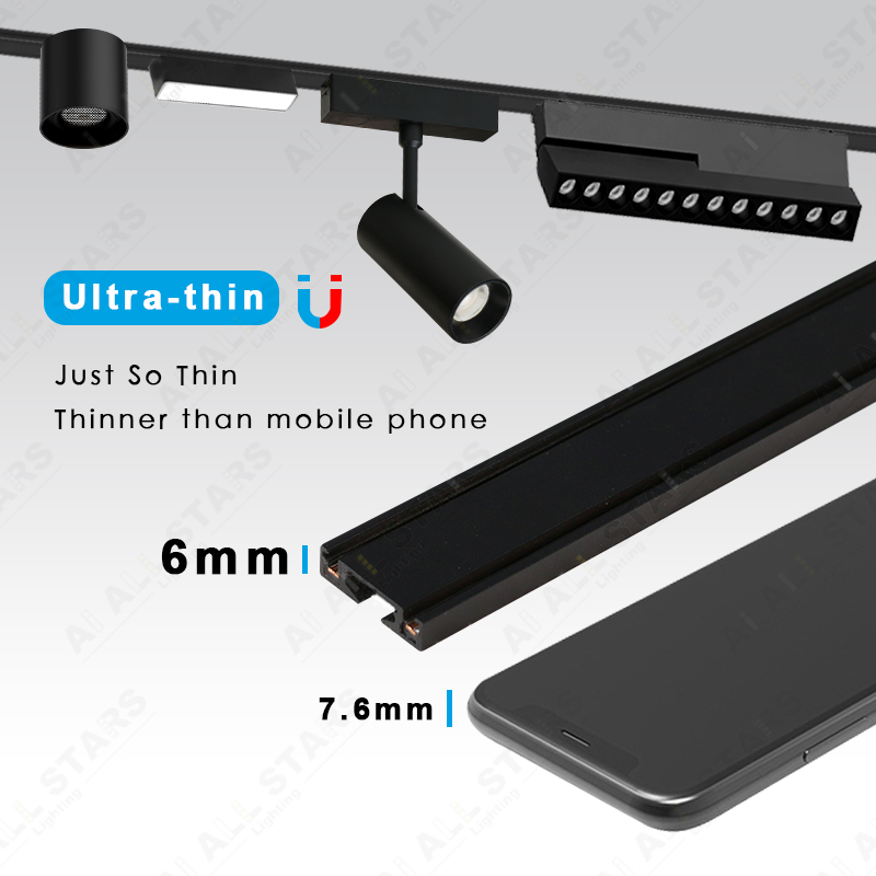 Ultra Thin Linear Tracklights Spot Lamp Smart Dimmable Spotlights 1M 1 ...