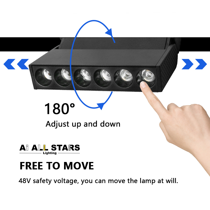 Competitive Price DC48V Magnetic Track Linear Spot Light System Modern ...