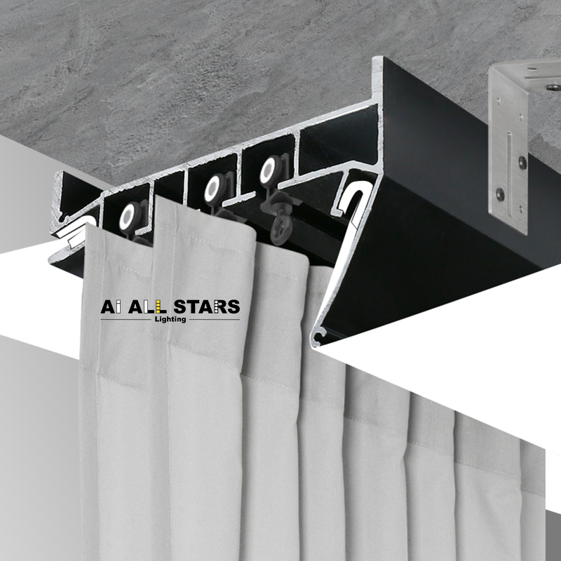 Russian Ukraine Stretch Ceiling Profile Aluminium Tracks Curtain ...