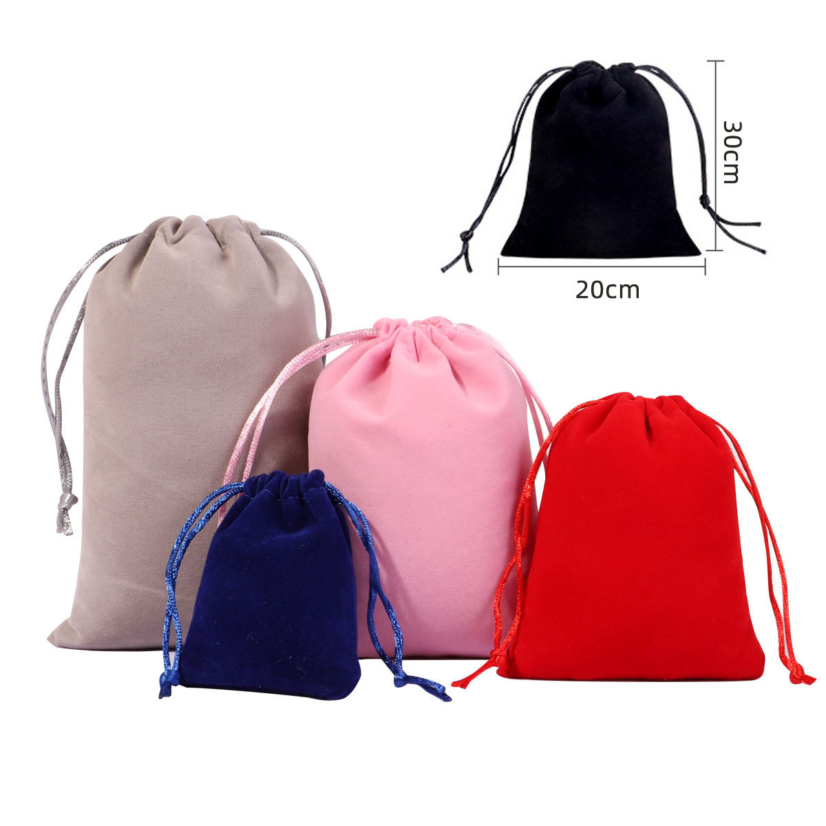 Drawstring Velvet Bag(11 3/16" W x 7 7/8" H),New products