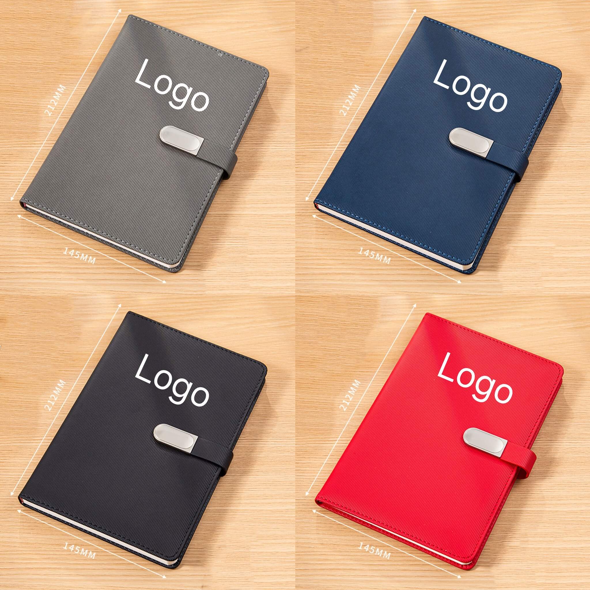 Leather Notebook W/ Oval Button,Outdoor & Leisure